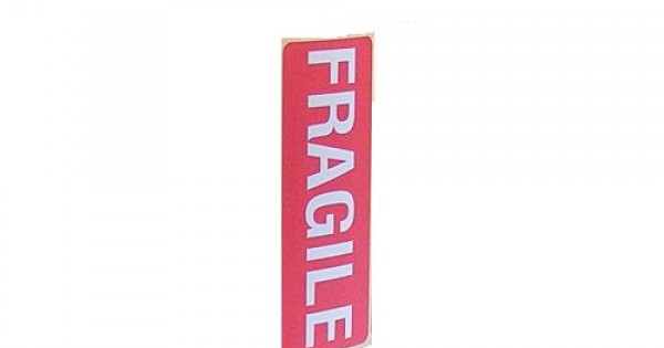 Fragile Warning Label 89mm x 32mm