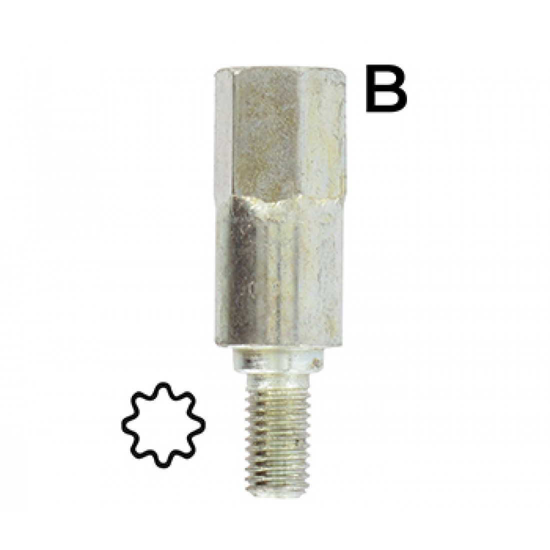 Universal Strimmer Gearbox B Profile Adaptor 8 Teeth